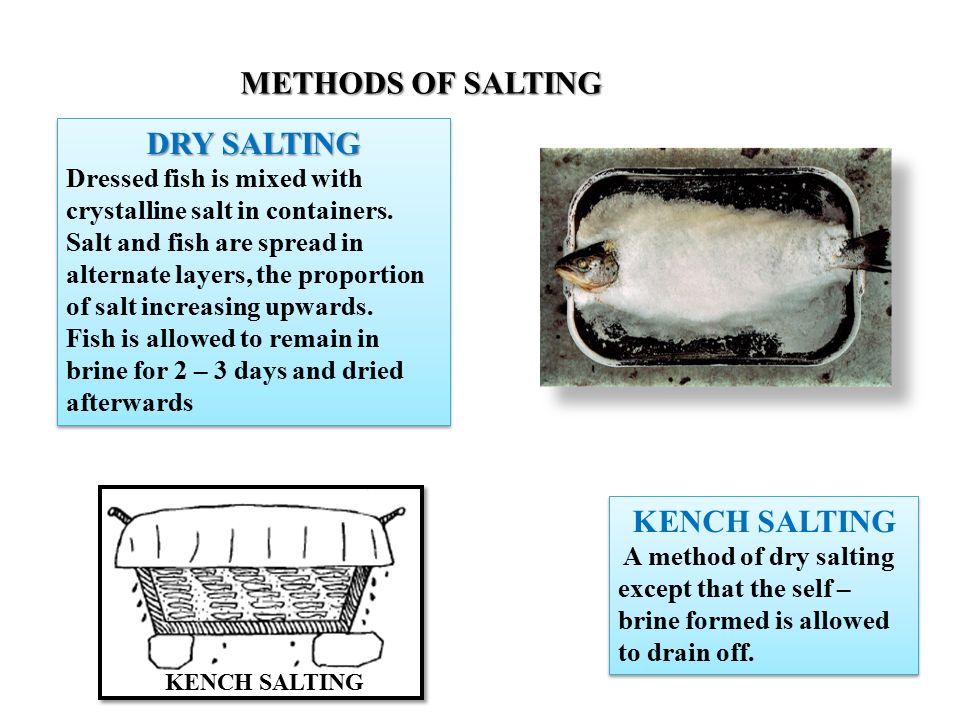 What is the difference between salting and drying?