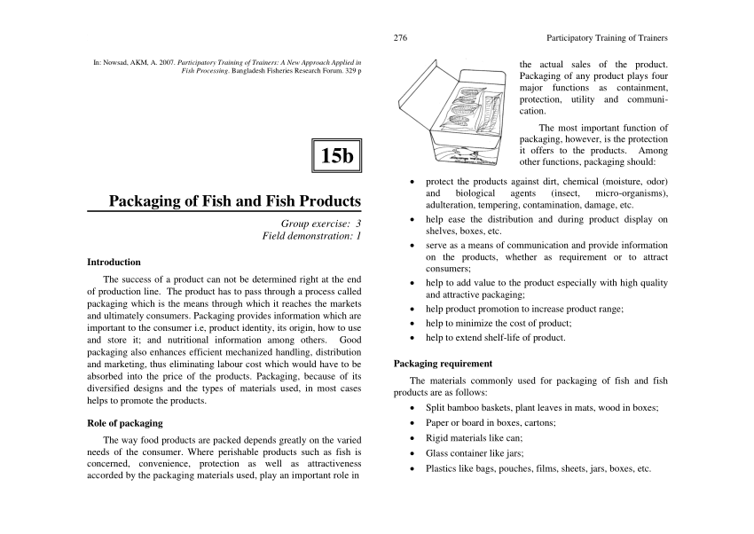 What is the importance of fish packaging?