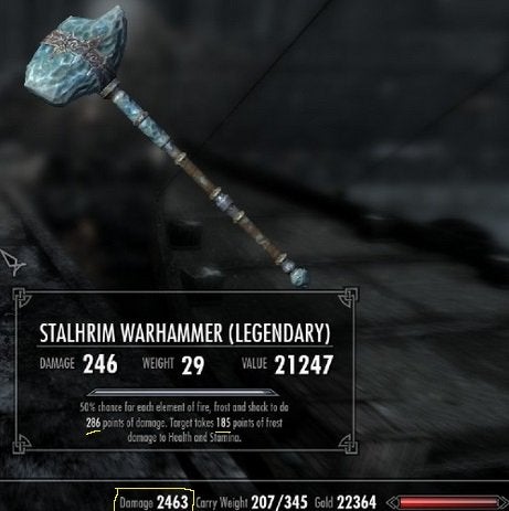 What is the most damaging weapon in Skyrim?
