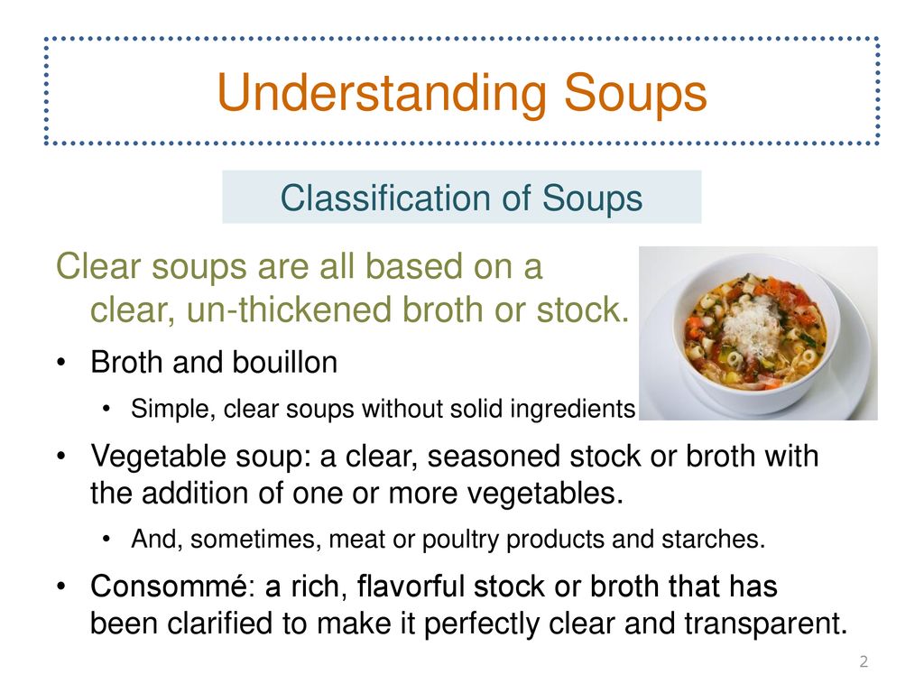 What is the name of a clear soup that has been clarified?
