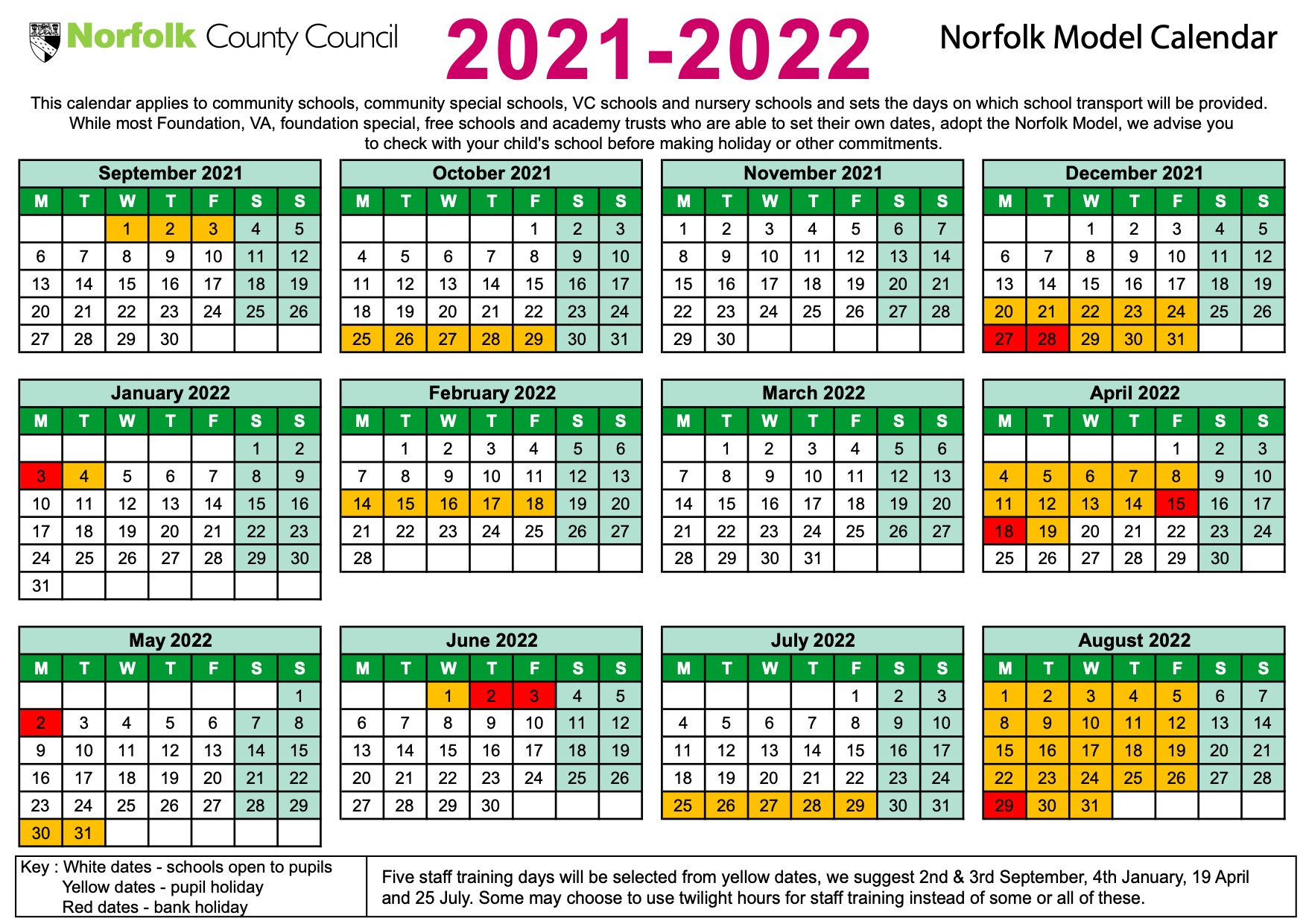 What is the school calendar in England?