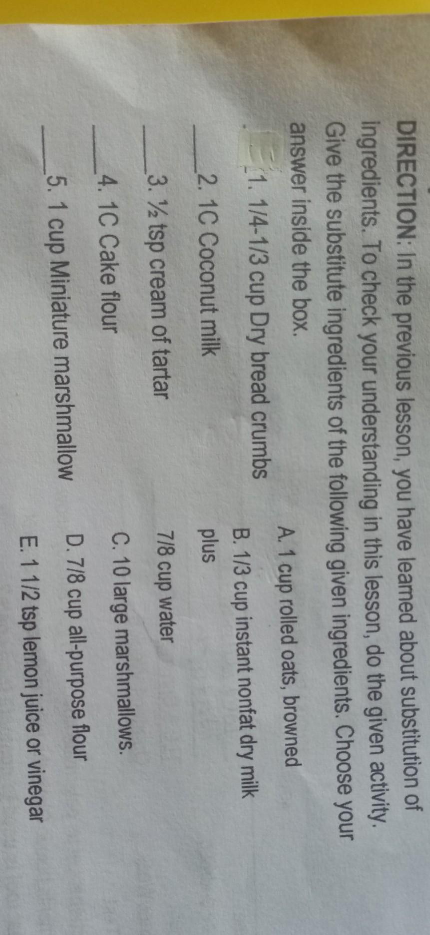 What is the substitution of 1/4 cup dry bread crumbs?