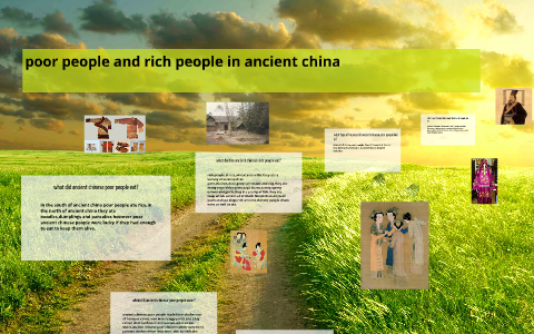 What kinds of jobs did poor people have in ancient China?