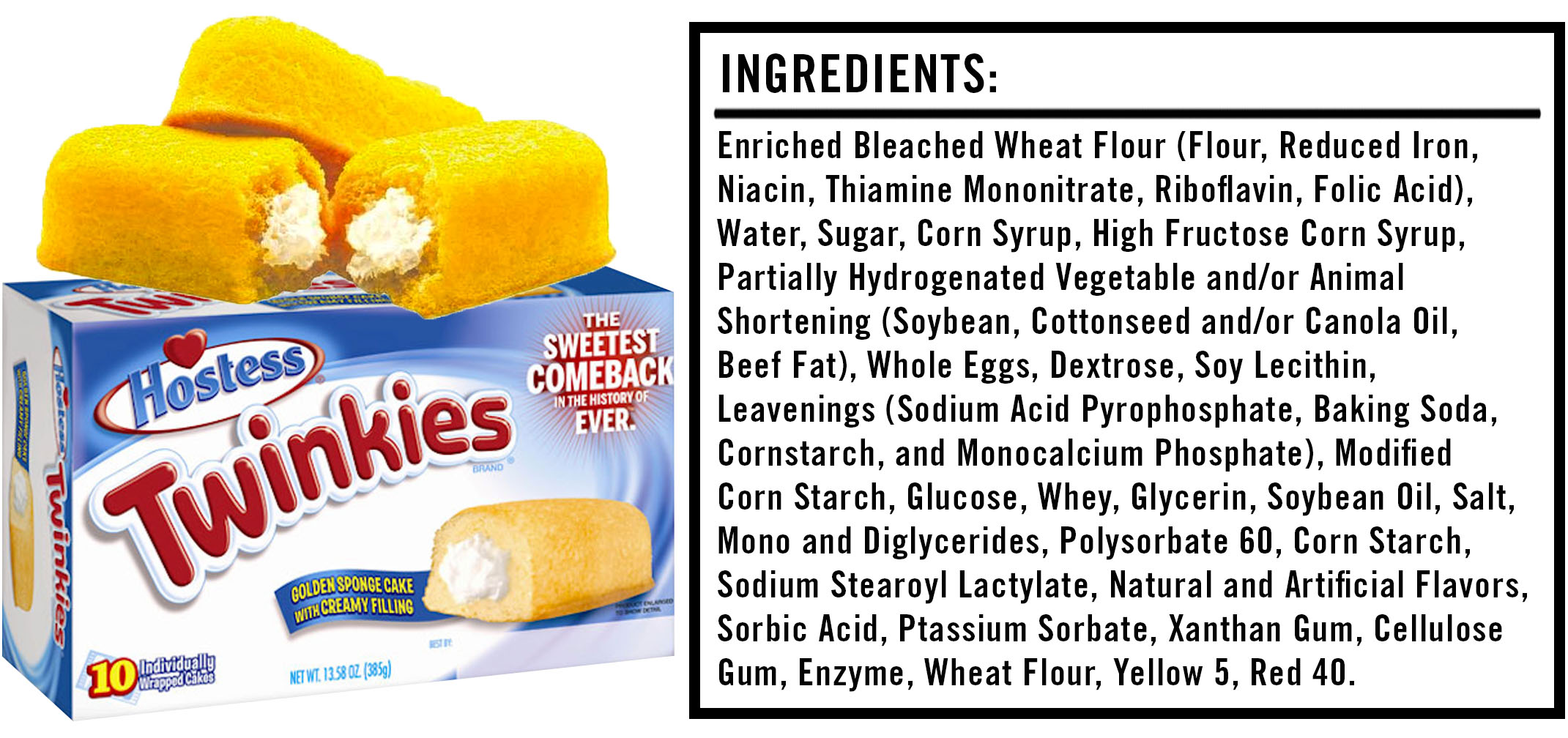 What natural ingredients are in a Twinkie?