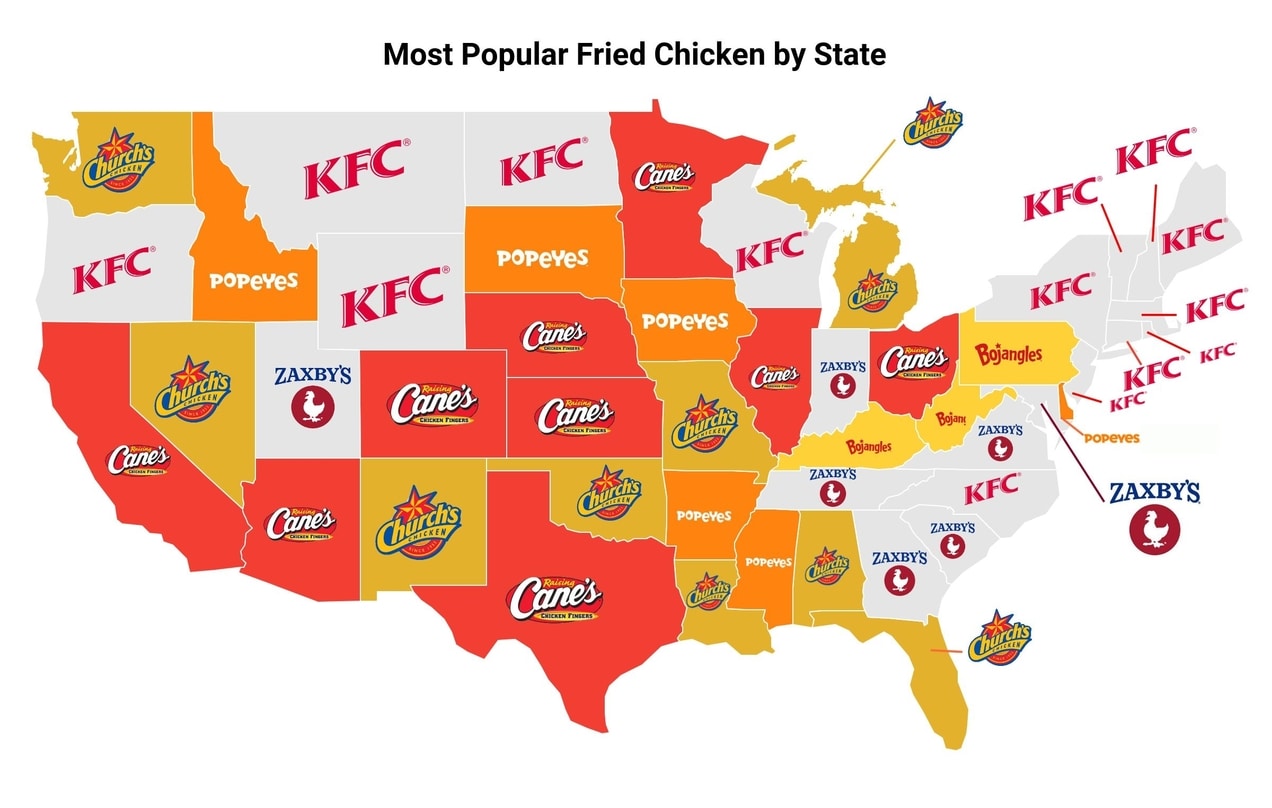 What state is known for fried chicken?