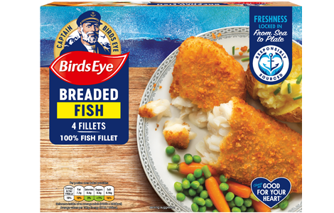 What temperature do you cook frozen breaded fish fillets?