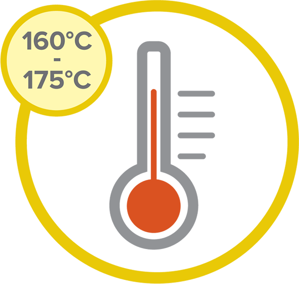 What temperature should fries be fried at?