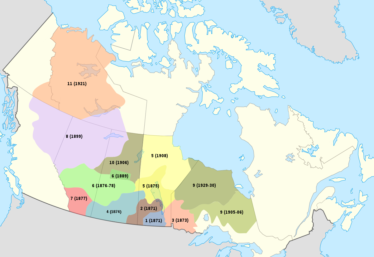 What treaties were signed in Canada?