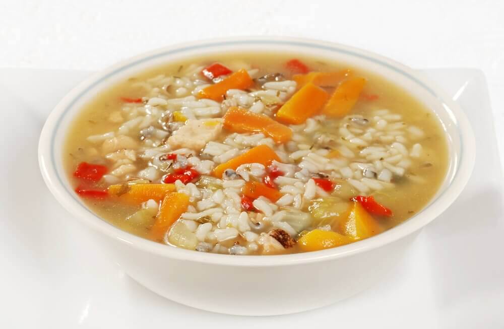 What type of soup is good for diarrhea?