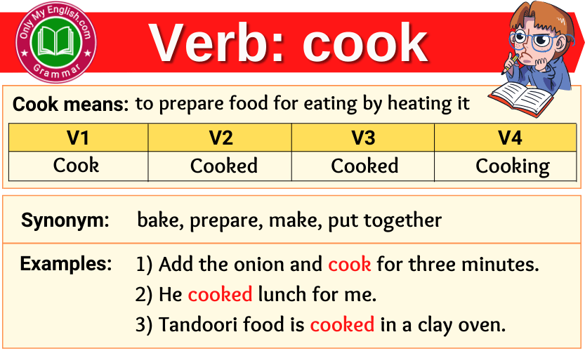 What type of verb is cooking?