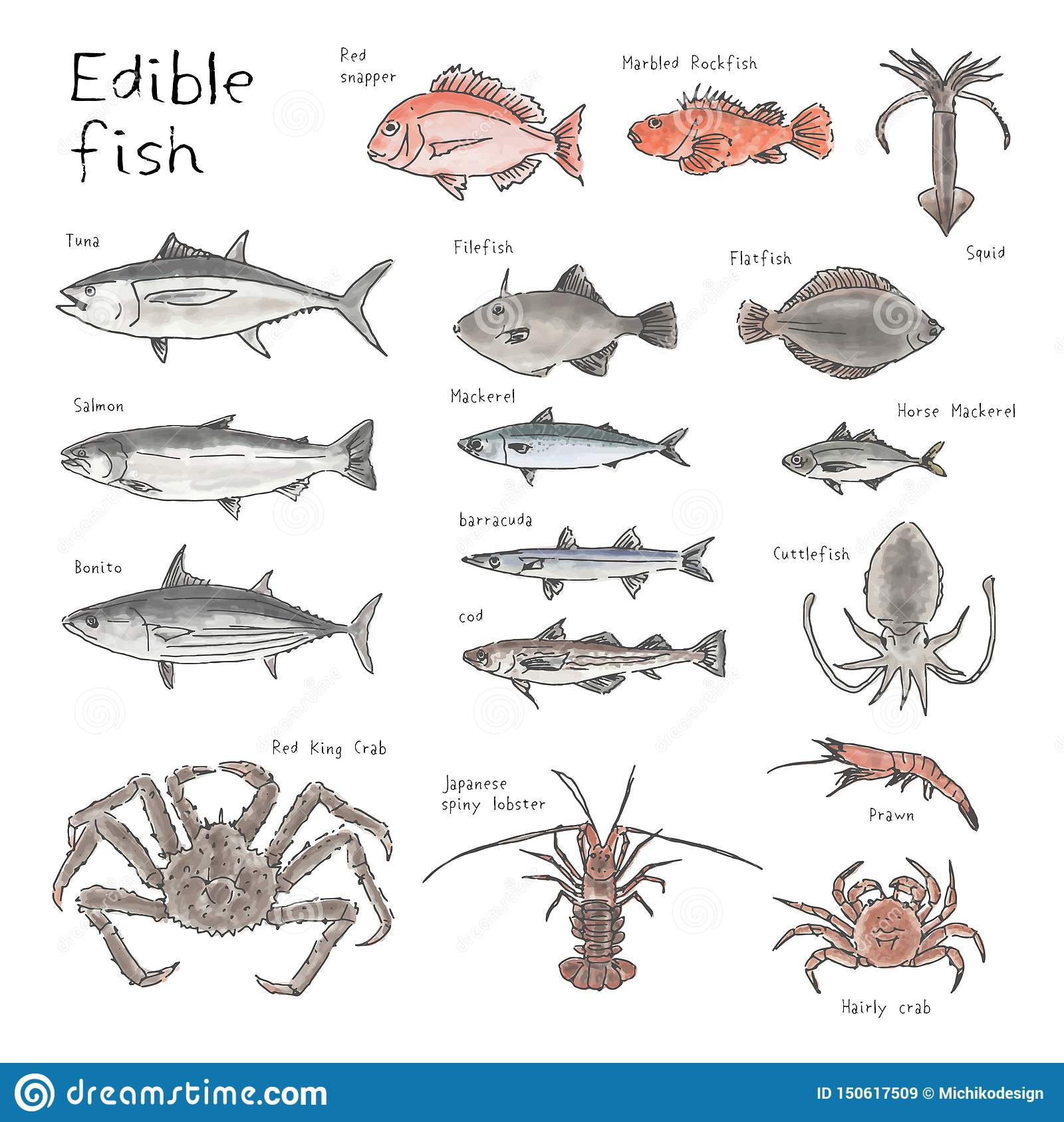 What types of fish are edible?