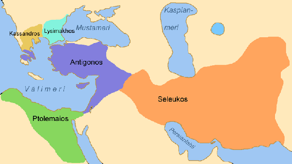 What were the 4 kingdoms after Alexander the Great?