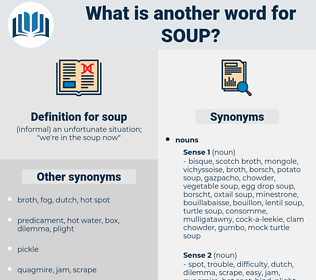 What's a fancy word for soup?
