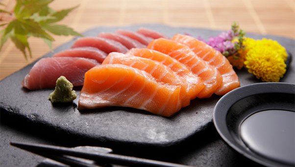 When did Japanese start eating salmon?
