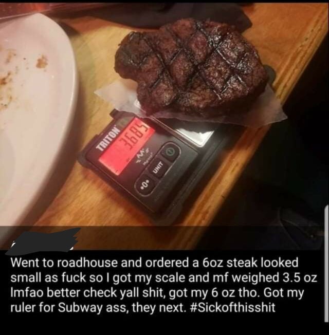 When you order a 6 oz steak is that before or after cooking?