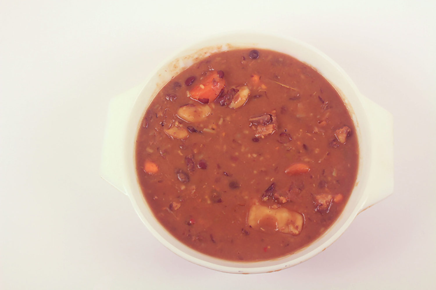 Where did red peas soup originate?