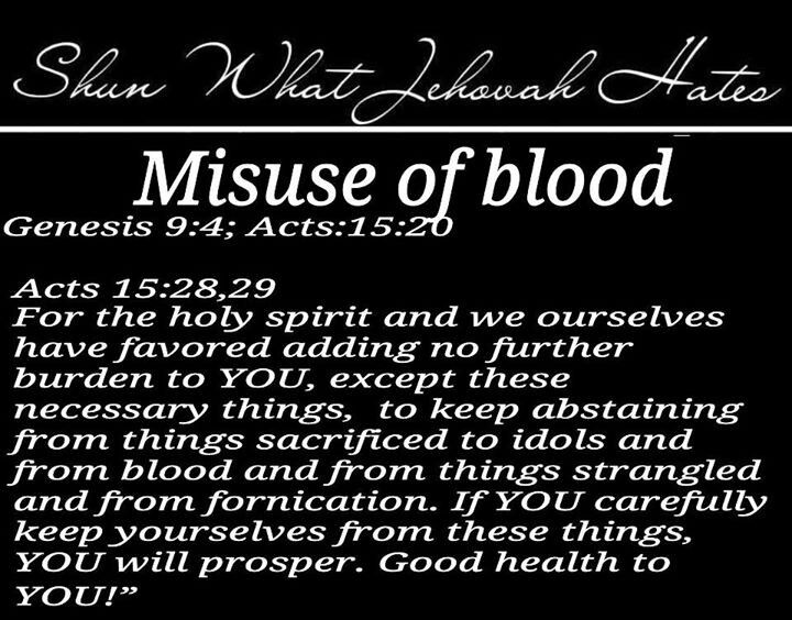 Where in the Bible does it talk about abstaining from blood?