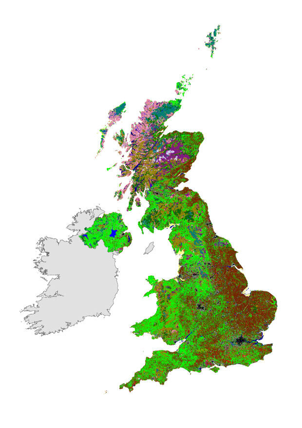 Where is grasslands found in UK?