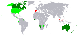 Which country has dollar as its currency?