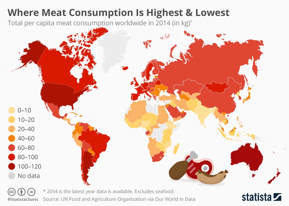 Who eats more meat male or female?