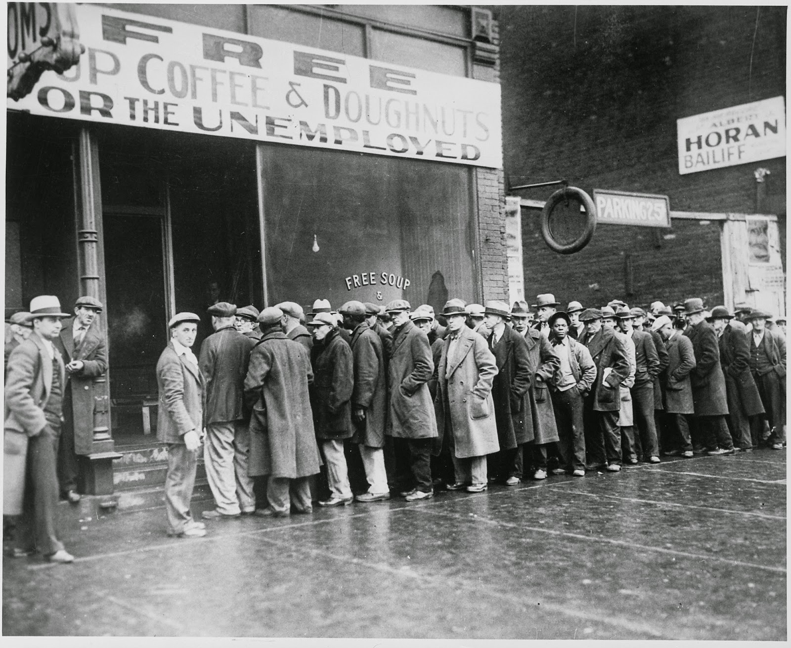Why did people line up at soup kitchens during the Great Depression?