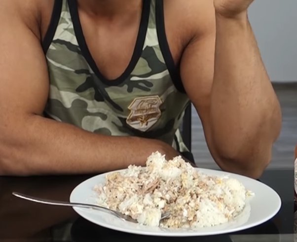 Why do athletes eat chicken and rice?