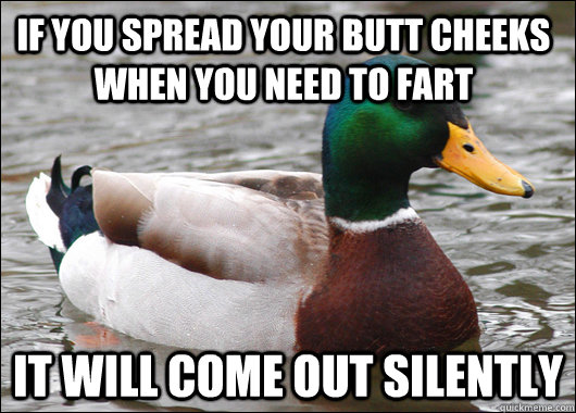 Why do people lift a cheek when they fart?