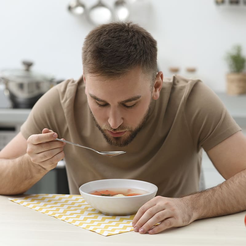 Why don't people eat soup with their teeth Hot?