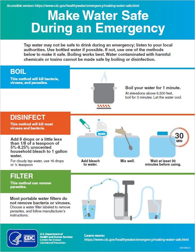 Why is it important to boil water for 5 minutes?