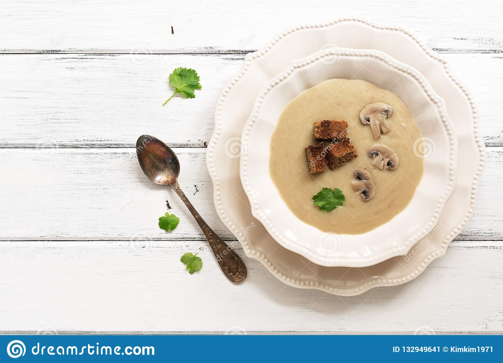 Why is soup served on top of the plate?