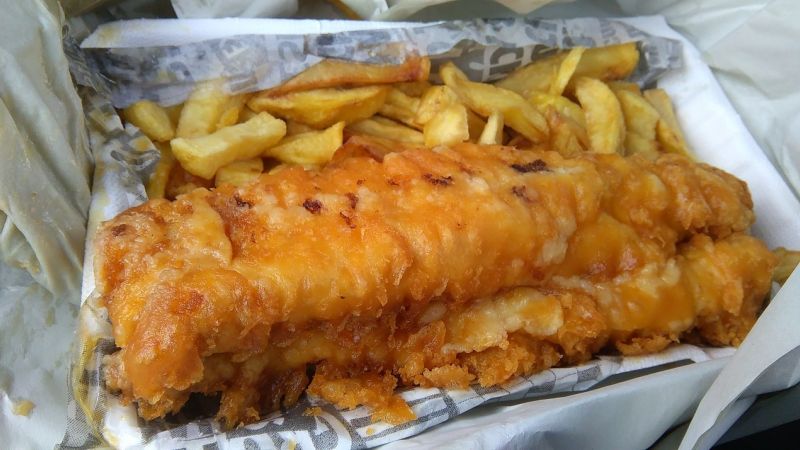Why was fish and chips not rationed in the war?